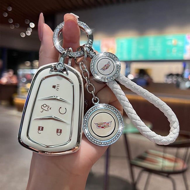 Cadillac Keychain with Soft Premium TPU Protector Case - Cadillac Accessory
